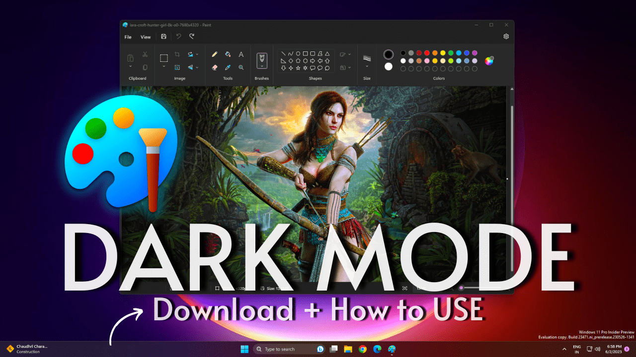 Windows 11 Paint App Dark Mode and Zoom Improvements